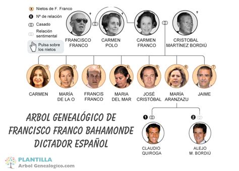 Árbol Genealógico De Francisco Franco ️ Su Historia Y Descendientes
