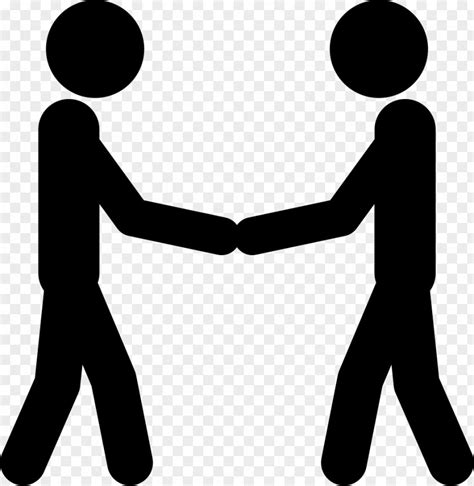 Hand Stick Figure Handshake Holding Hands Png Image Pnghero