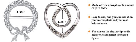 6pcs Silk Scarf Ring Clip T Shirt Tie Clips For Women