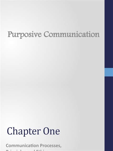 Purposive Comminucation Chapters 1 5 1 Pdf Nonverbal Communication