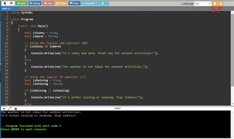 C Program To Demonstrate The Use Of Conditional Logical Operator