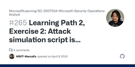 Learning Path 2 Exercise 2 Attack Simulation Script Is Malformed And The Output Step Is Wrong