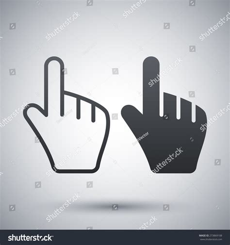 Vector Hand Cursors Icon Royalty Free Stock Vector 273869108 Avopix