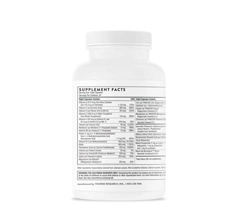 Thorne Basic Nutrients 2day Atelier Santee