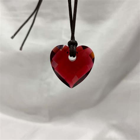 Swarovski Red Crystal Heart Necklaces