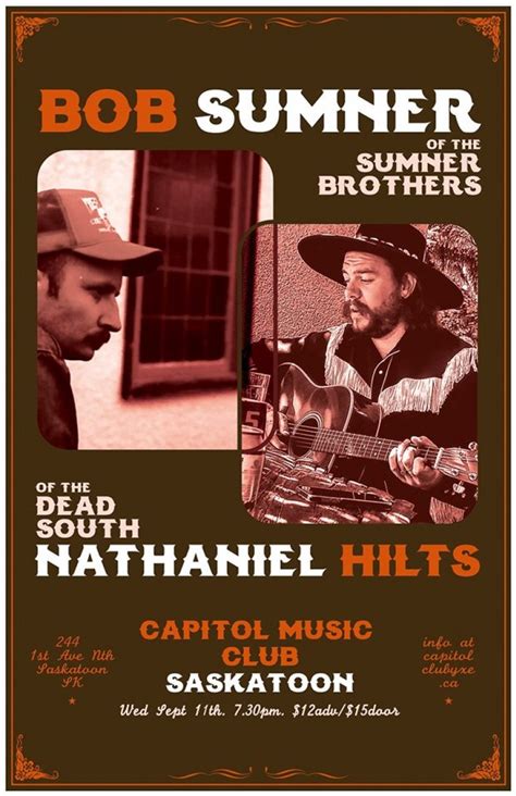 Nathaniel Hilts W Bob Sumner Live Music Listings Saskmusic