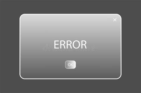 error message frame of ground glass computer interface internet