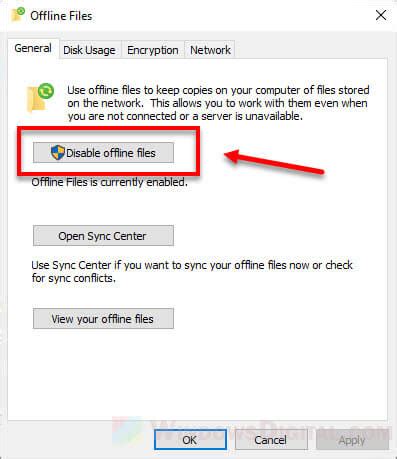 How To Disable Sync Center In Windows
