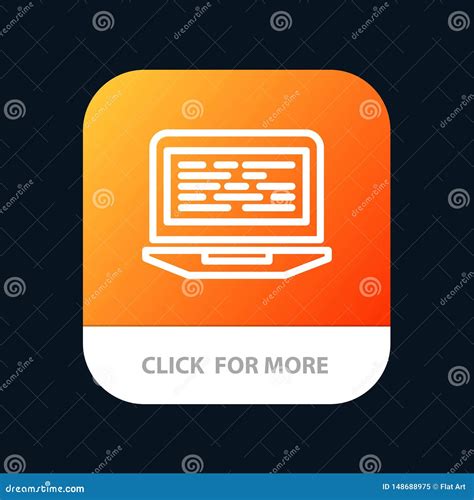 Laptop Coding Code Screen Computer Mobile App Button Android And