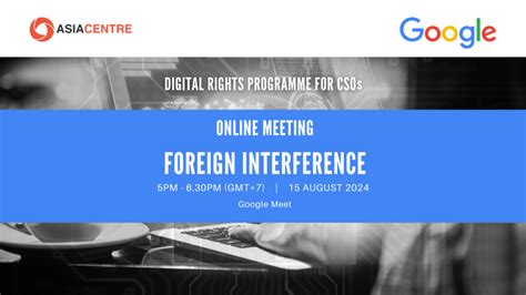 Foreign Interference Protecting Digital Sovereignty In A Connected World Of Csos Asia Centre