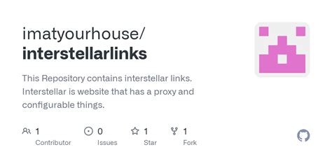 Github Imatyourhouse Interstellarlinks This Repository Contains