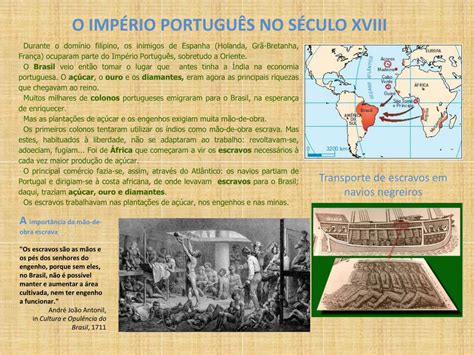 PPT O IMPÉRIO PORTUGUÊS NO SÉCULO XVIII PowerPoint Presentation free download ID
