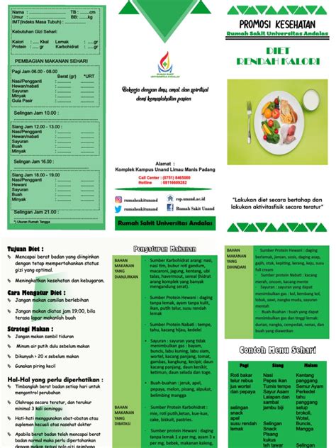 Leaflet Diet Rendah Kalori Pdf