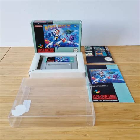 Snes Mega Man X Complete Boxed Manual And Protector Case Pal Uk Super