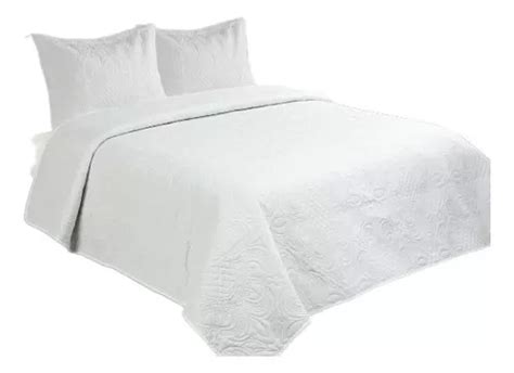 Cobertor Dkama Cubrecama PANAMA Color D3 Blanco MercadoLibre