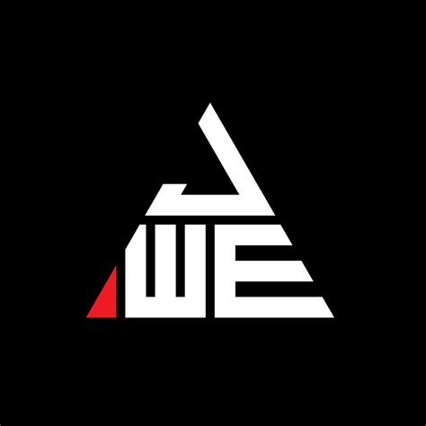 Jwe Triangle Letter Logo Design With Triangle Shape Jwe Triangle Logo