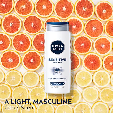 Nivea Men Sensitive Body Wash With Bamboo Extract 169 Fl Oz Bottle