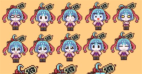 東北ずん子プロジェクト 大江戸ちゃんこドット絵風立ち絵素材の表情サンプルです 猫魔珠央のイラスト Pixiv