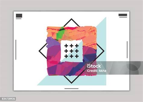 Template Tata Letak Sampul Desain Grafis Persegi Polygon Abstrak