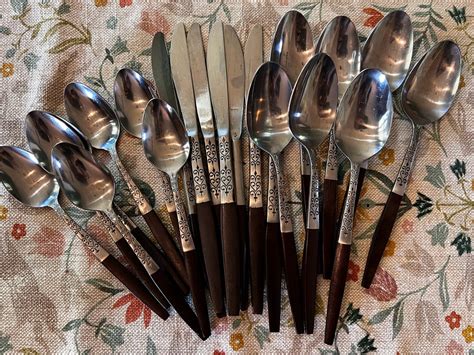Interpur Stainless Steel Flatware Set Of 7 Replacement Pieces Brown