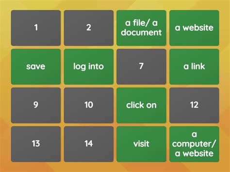 ELE Unit 10 Collocation Matching Pairs
