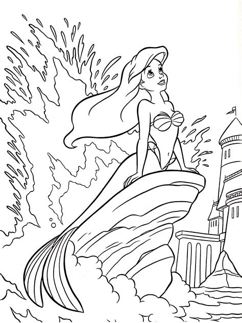 Walt Disney Coloring Pages Princess Ariel Walt Disney Characters