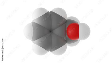 Benzyl Alcohol Molecule A Cresol Molecular Structure Isolated 3d
