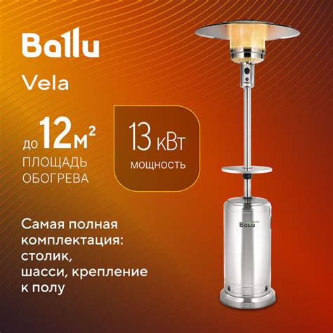 Газовый обогреватель уличный инфракрасный Ballu Vela BOGH-18 купить на ...