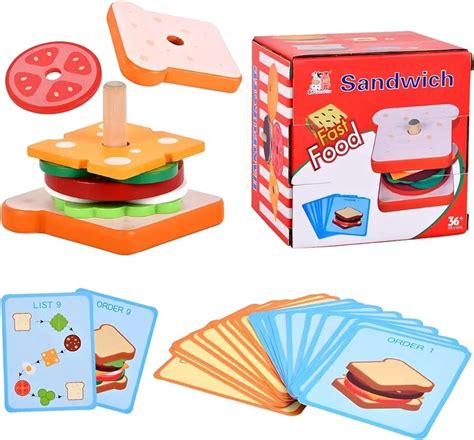 Wooden Sandwich Set Toysforlittleminds