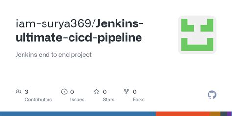 Github Iam Surya369jenkins Ultimate Cicd Pipeline Jenkins End To