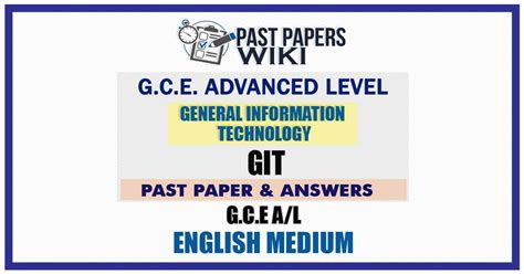 Al Git Past Papers With Answers English Medium