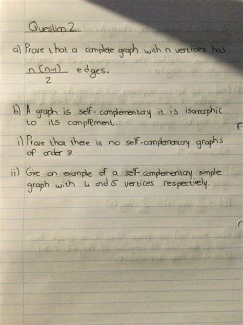 Solved التايلند Question a Prove that a complete graph Chegg