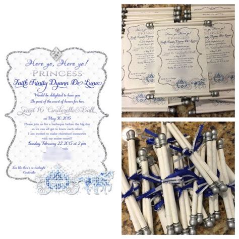 25 Handmade Cinderella Scroll Invitations Scroll Invitation Invitations Etsy
