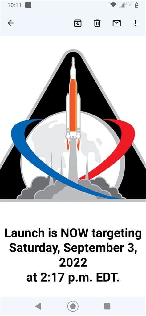 New Artemis 1 Launch Target Saturday 3 Sep At 1417 Hoping All Goes As… Barrie Fraley