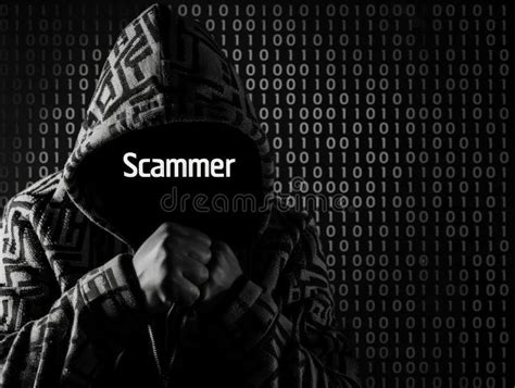 Internet Scammer Or Thief Hacker Attack Virus Infected Software Stock