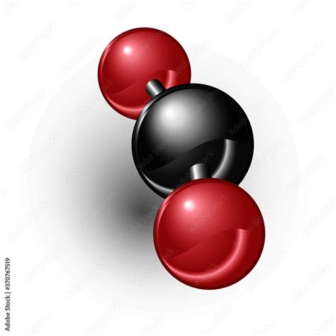 Carbon Dioxide Basic Form Chemical Model Of Carbon Dioxide Element Co2