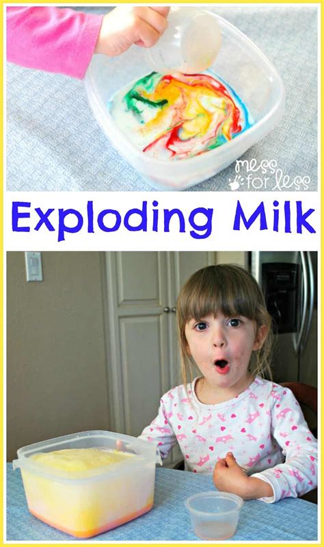 Exploding Milk Experiment Mess For Less
