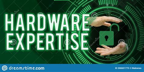 Text Sign Showing Hardware Expertise Word Written On Machines And