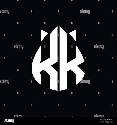 Kk Logo Monogram Drops Crown Abstract Shape Vector Images Design