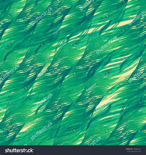 Seamless Abstract Green Grass Watercolour Pattern Stock Illustration