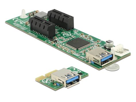Riser Card PCI Express X1 La 2 X PCIe X1 Cablu 30cm Delock 41433
