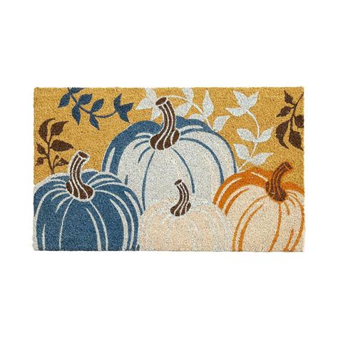 Vcny Home Bold Pumpkins Multicolor 18 In X 30 In Coir Halloween