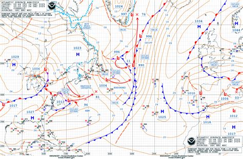 North Atlantic Mslp Latest Synoptic Analysis Chart