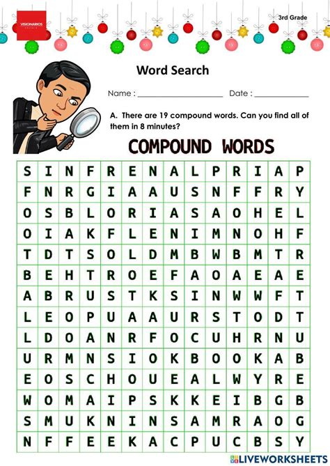 Compound Words Online Exercise For 3rd Grade Live Worksheets