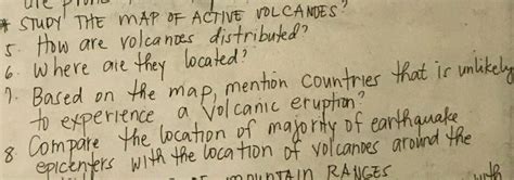 STUDY THE MAP OF ACTIVE VOLCANOES 5 How Are StudyX