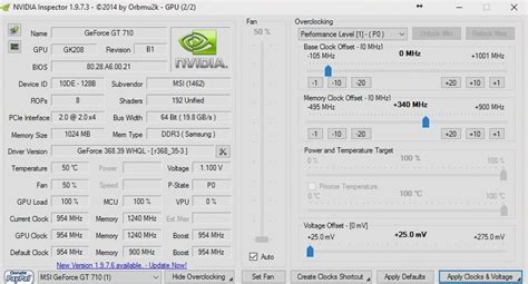 Skatterbencher 4 Geforce Gt 710 Overclocking