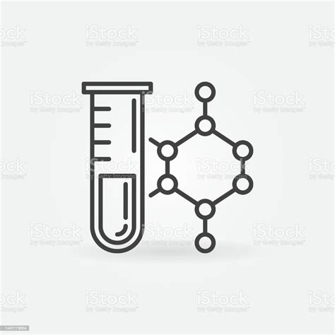 화학 화합물 및 테스트 튜브 벡터 실험실 유리 제품 개념 라인 아이콘 0명에 대한 스톡 벡터 아트 및 기타 이미지 0명