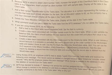 Solved 6 Because Bits Is About To Obtain Client Number 1000