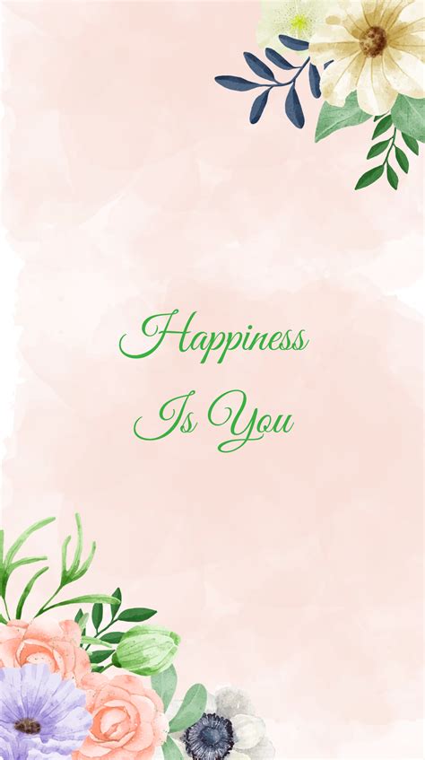 Free Watercolor Wedding Flower Mobile Wallpaper Template To Edit Online
