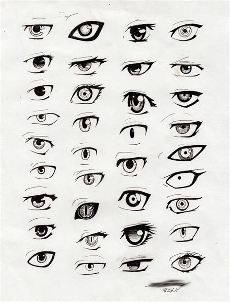 Anime Male Eyes Sample Template
